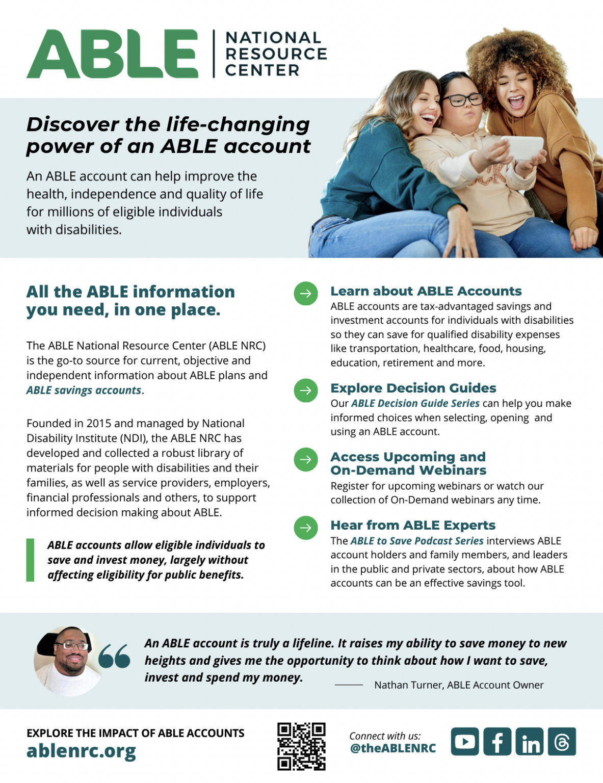 ABLE National Resource Center Flyer - ABLE National Resource Center