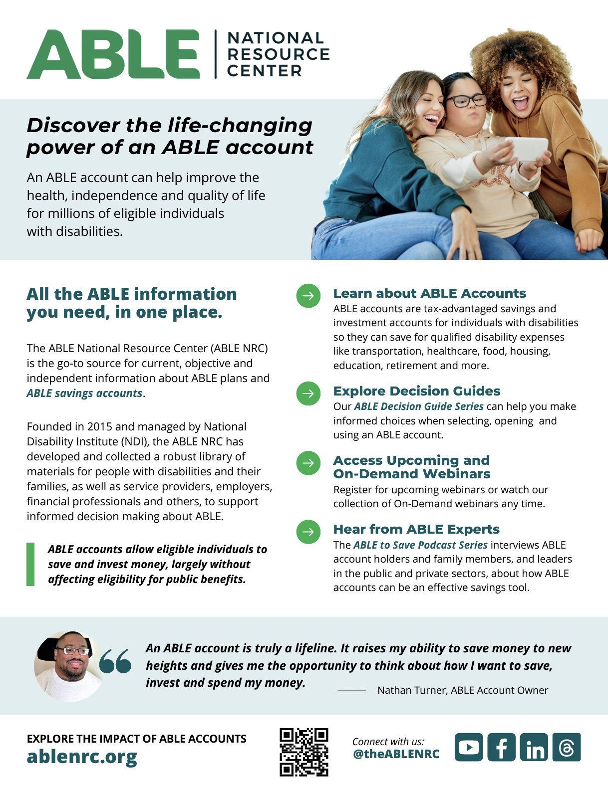 ABLE National Resource Center Flyer - ABLE National Resource Center